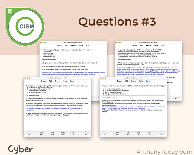 CISM Exam Prep | ISACA Certification Flashcards | Official Exam ...