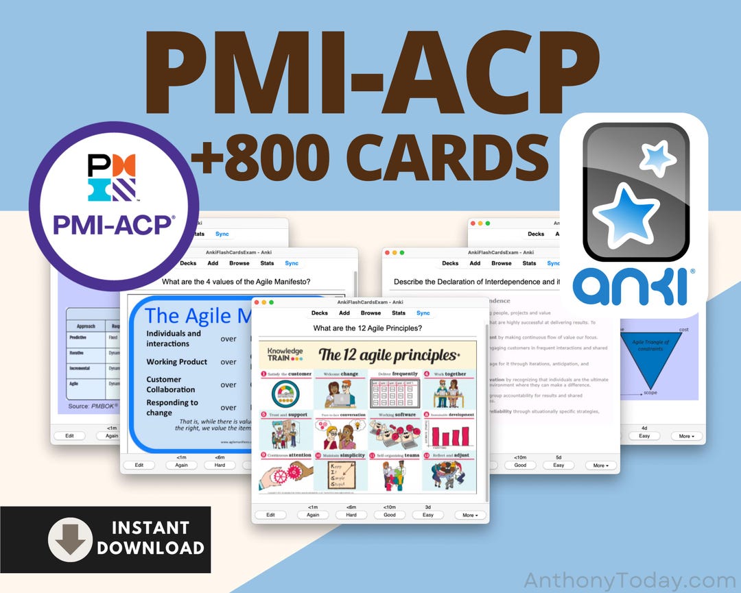PMI ACP Exam Prep Anki Flashcards | Agile Certified Practitioner Study ... PMI ACP Exam Prep Anki Flashcards | Agile Certified Practitioner Study ...