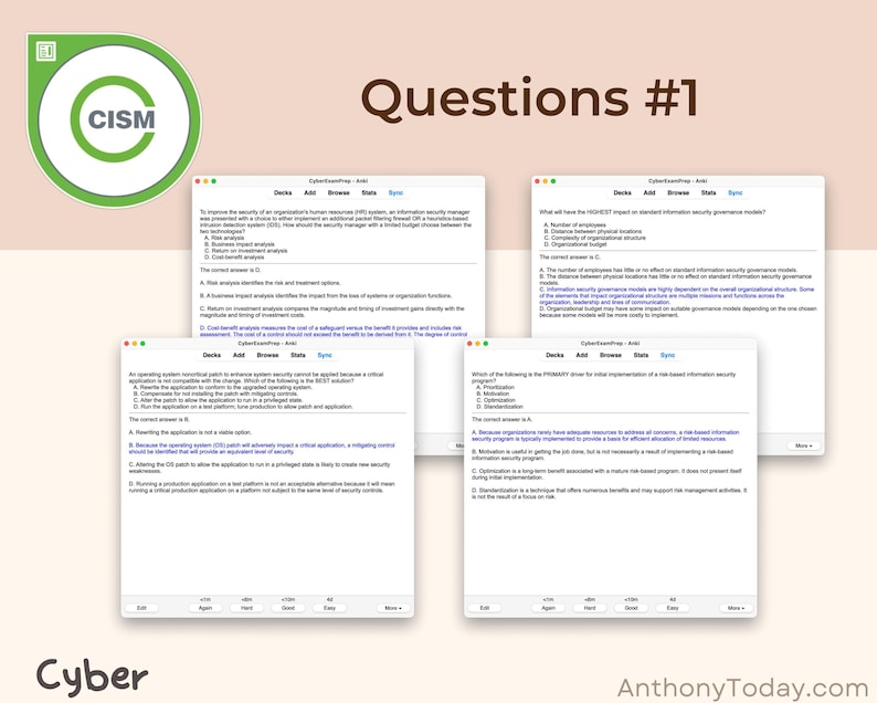 CISM Exam Prep | ISACA Certification Flashcards | Official Exam ...