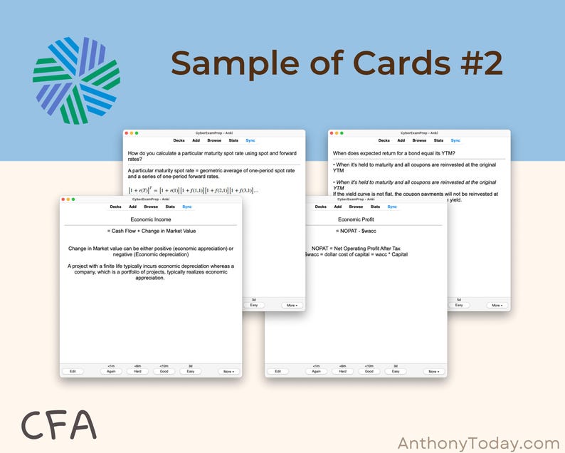 CFA Level 2 Exam Prep | Complete Anki Flashcards Exam Questions Study ...