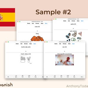 Spanish Anki Flashcards With Audio & Illustrations | Spanish Study ...