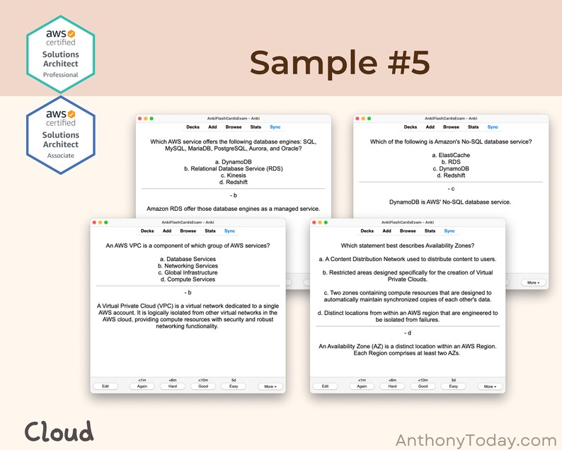 AWS Solutions Architect Anki Flashcards: SAA-C03 SAP-C02 Exam Prep ...