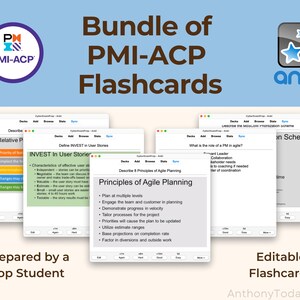 PMI ACP Exam Prep Anki Flashcards | Agile Certified Practitioner Study Guide | Master Agile ...