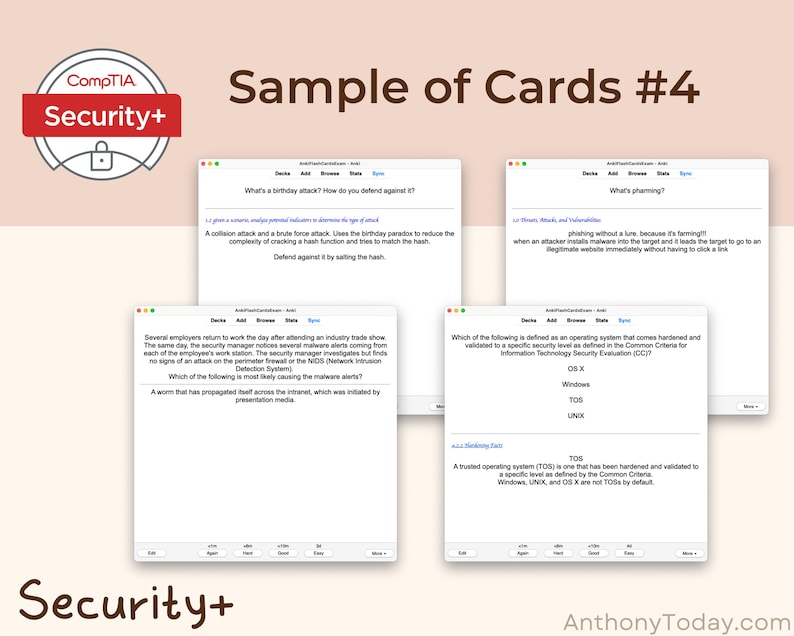 Comptia Security+ V7 Flashcards Anki | Question SY0-701 Exam Prep ...