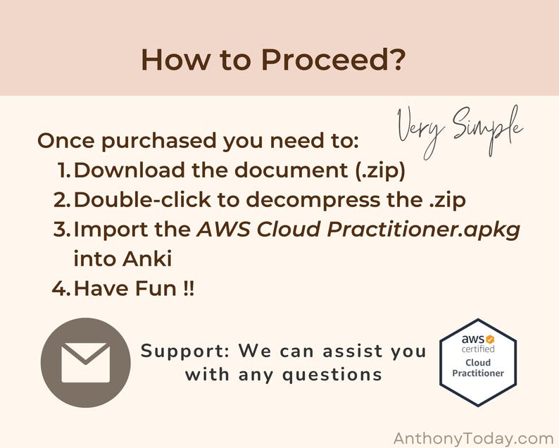 AWS Cloud Practitioner Flashcards Anki | CLF-C02 Exam Prep Questions (digital Download) - Etsy