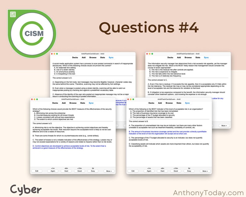 CISM Exam Prep | ISACA Certification Flashcards | Official Exam ...