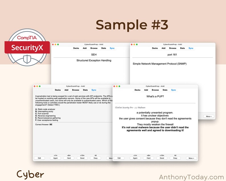 Comptia Securityx (V5) Anki Flashcards: CAS-005 Exam Prep Study Guide (digital Download) - Etsy