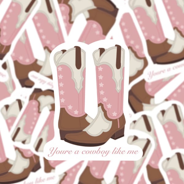 Cowboy Like Me Sticker - Etsy