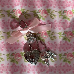 Heart Locket Bag Charm - Etsy