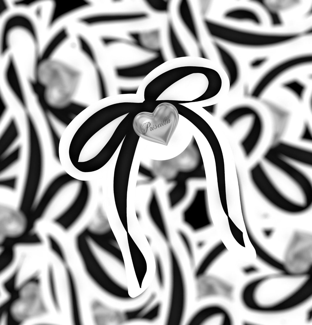 Priscilla Heart Locket Sticker - Etsy