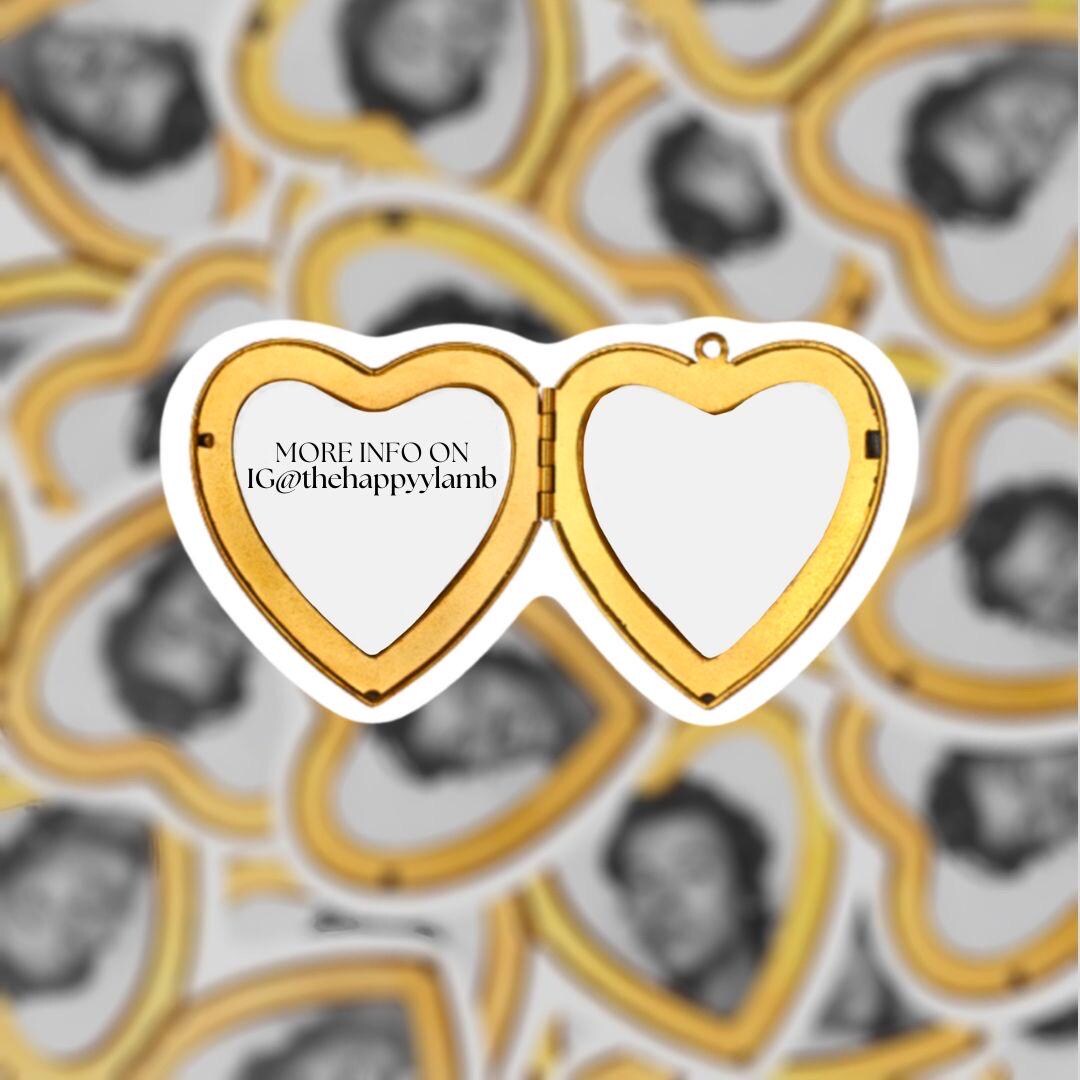 Heart Locket Sticker - Etsy