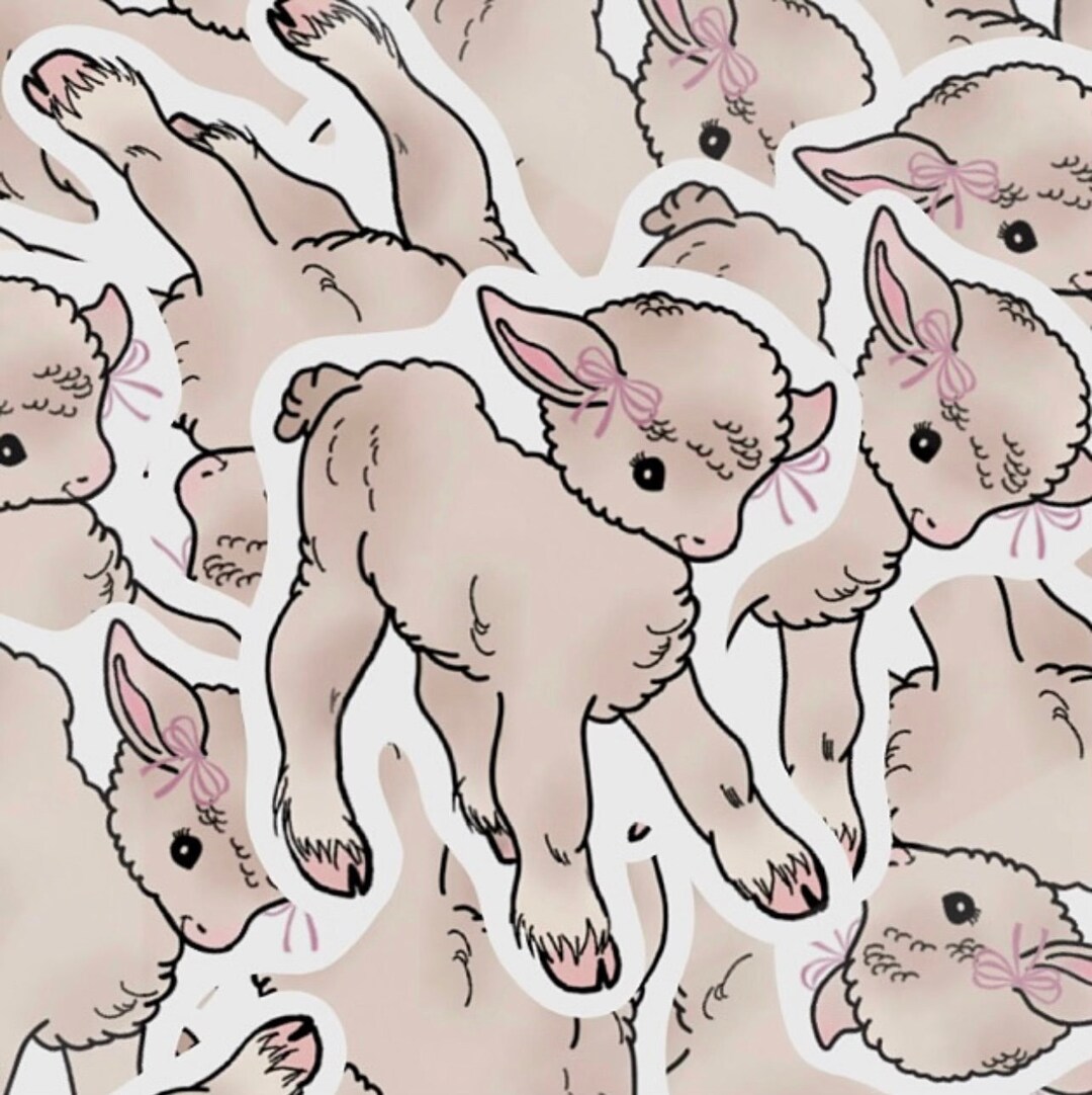 Happy Lamb Sticker - Etsy