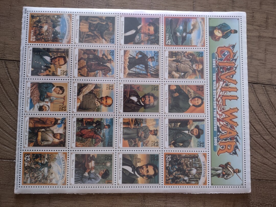 USPS Civil War Stamps - Etsy