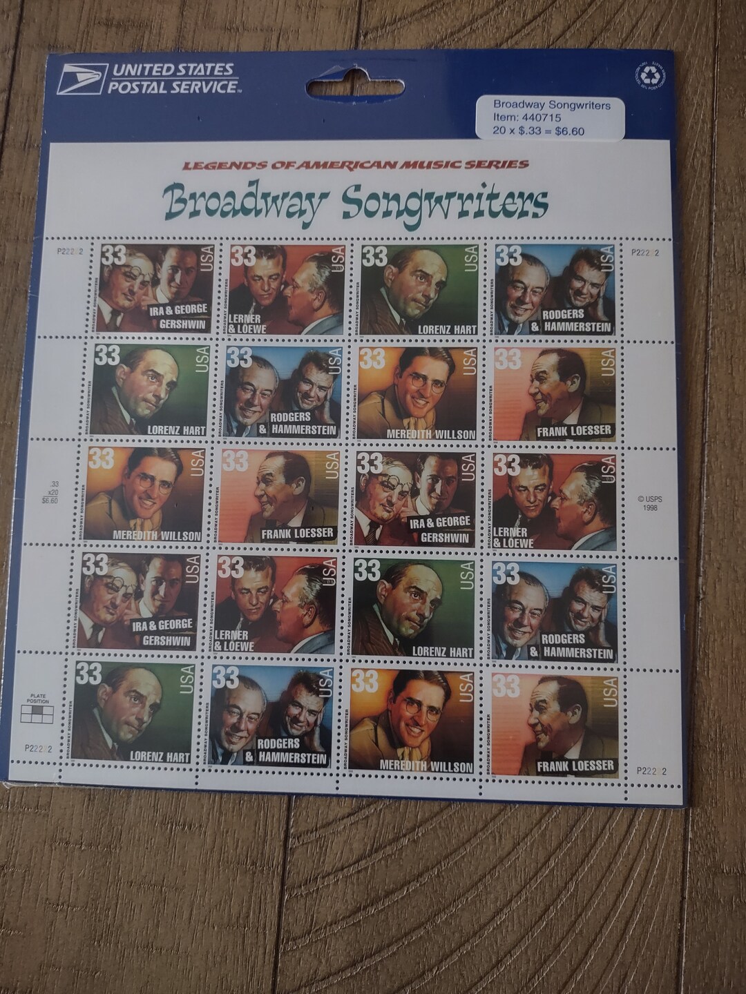 USPS Broadway Songwriters Stamps - Etsy