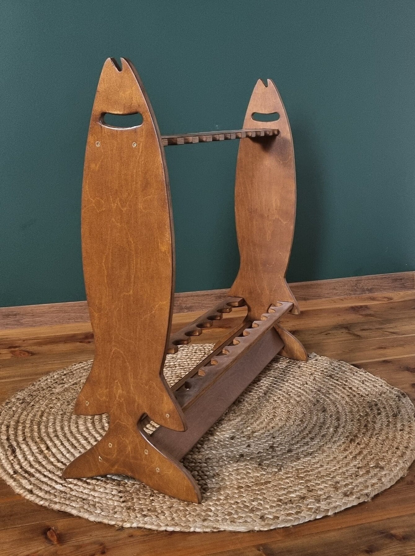 Fishing Rod Stand, 21 Poles, Fishing Rod Floor Rack, Gift for Fisherman ...