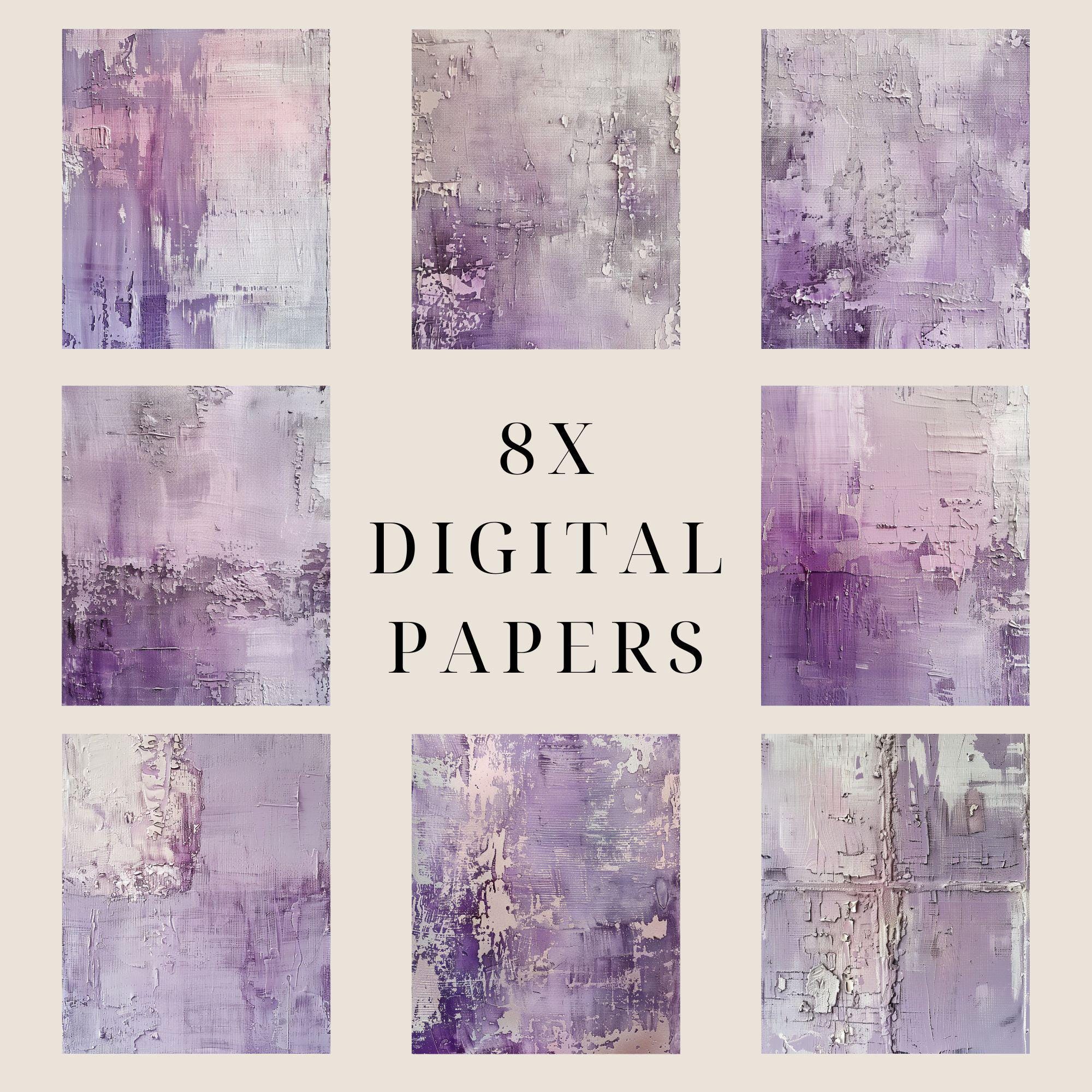 Purple Grunge Digital Papers: Moody Abstract Textures, Grunge ...