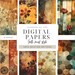 Gelli Print Style Floral Pattern Digital Papers Pack I Earthy Colors I ...