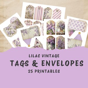 Lilac Vintage Junk Journal Mega Kit 145 Piece I Printable Journal ...