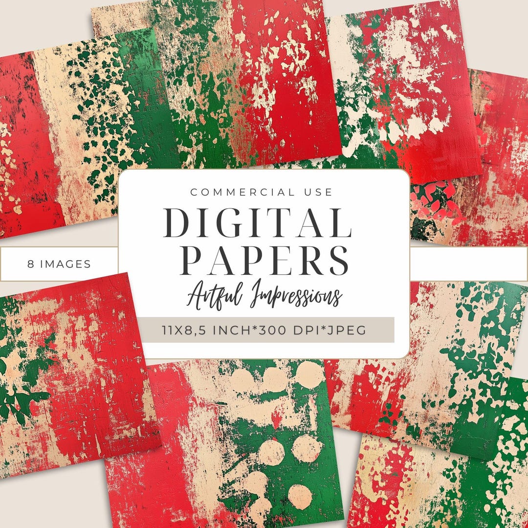 Painterly Texture Digital Papers for Artistic Projects, 8 Backgrounds ...