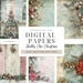 Shabby Chic Christmas I Digital Scrapbooking Papers Pack I Printable I ...