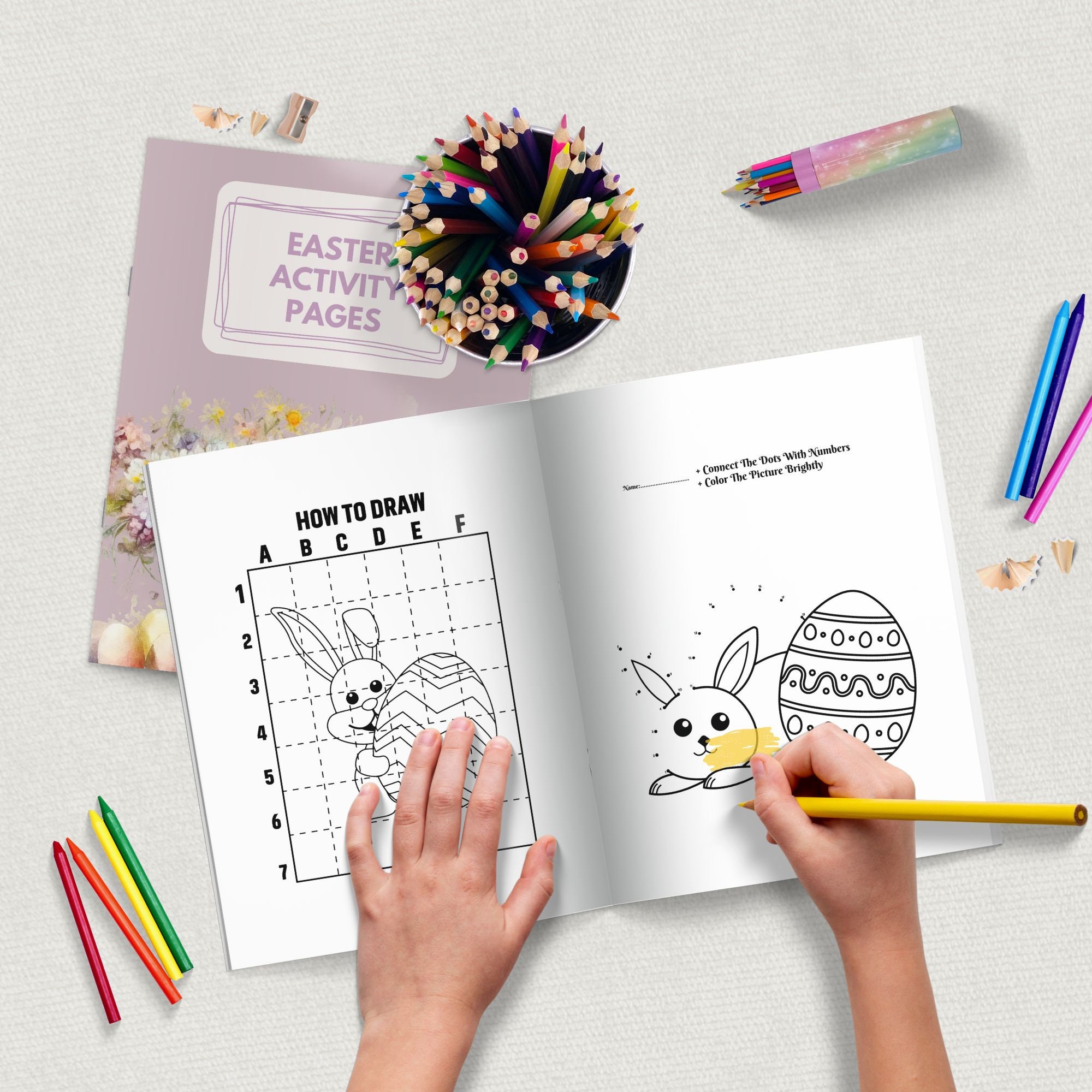 Easter Activity Pages for Kids Easter Bunny Easter Eggs Easter Coloring ...