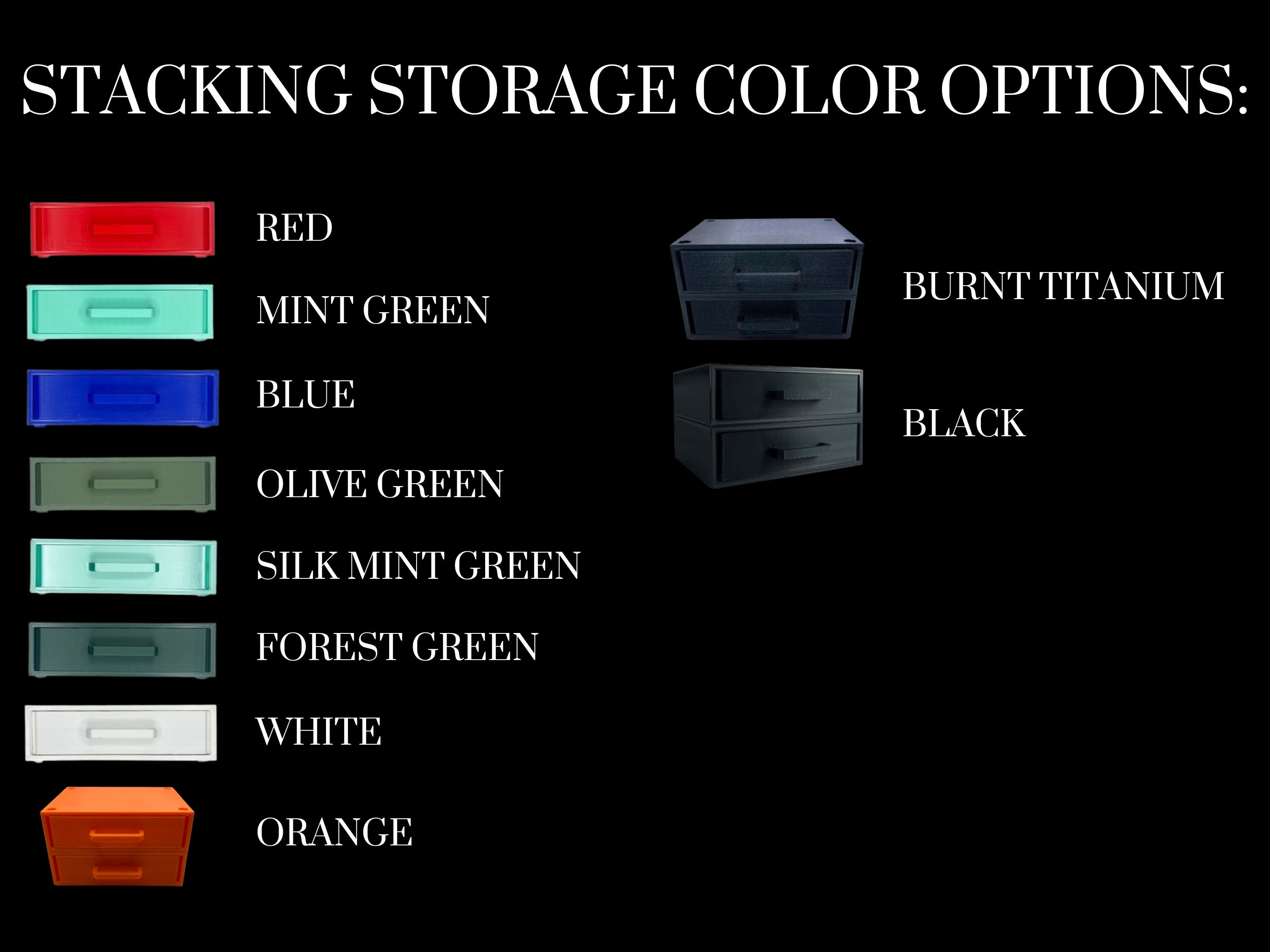 3D Printed STACKING STORAGE SYSTEM Original Version - Etsy