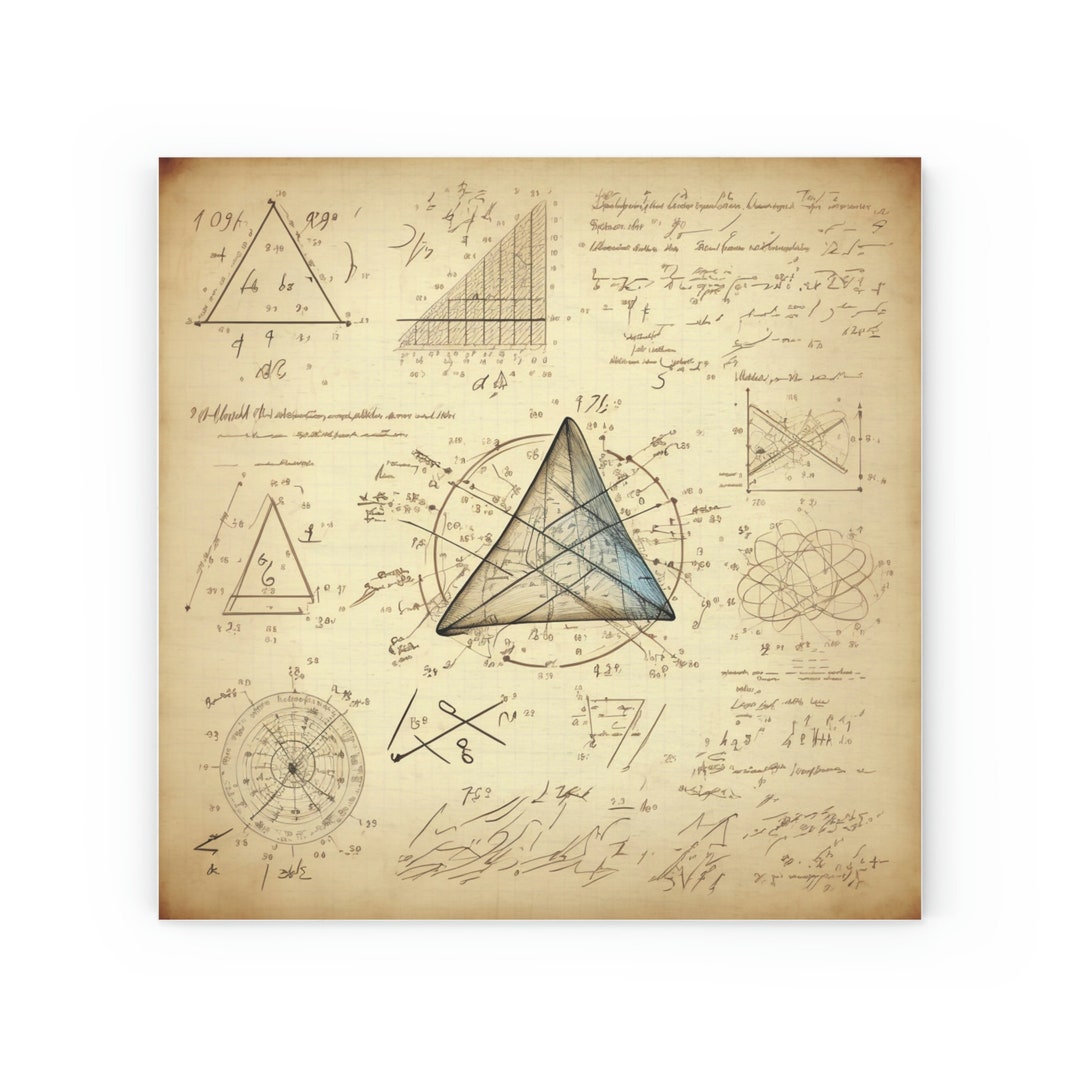 Ancient Math Formulas Wood Canvas - Etsy