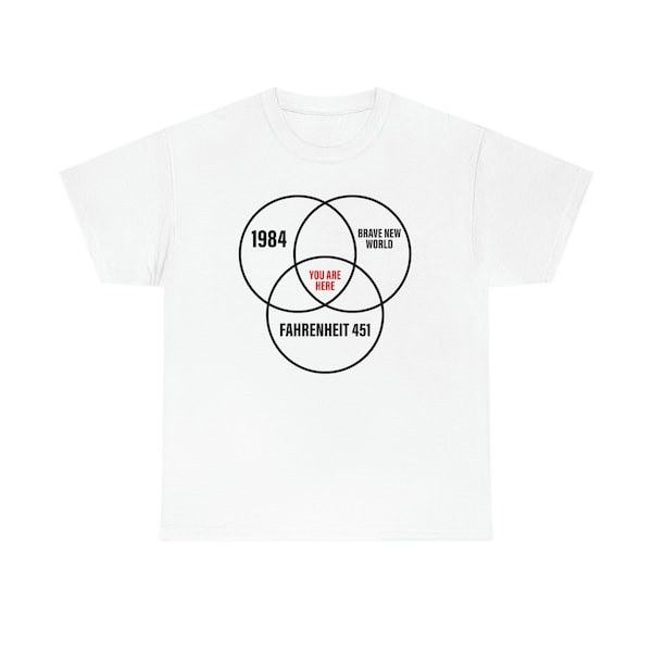 1984,brave New World, Fahrenheit 451 Tshirt - Etsy