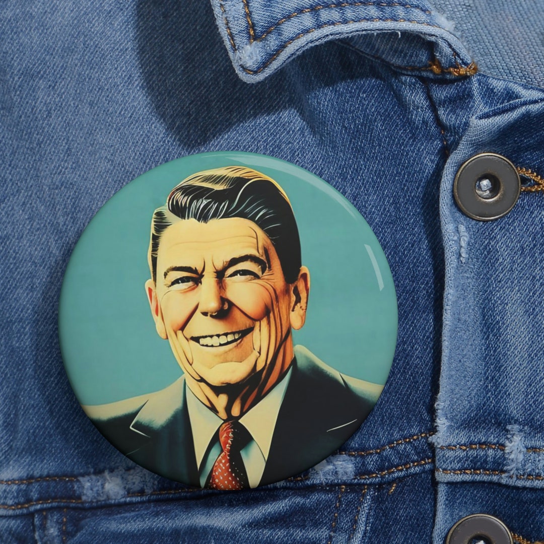 Retro Ronald Reagan Campaign Pin 3 Sizes - Etsy