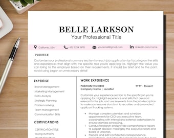Clean Resume Template Word Minimalist Professional Resume Modern Resume ...