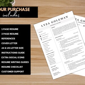 Clean Resume Template Word Minimalist Professional Resume Modern Resume ...