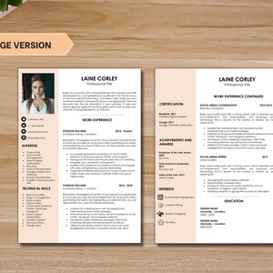 Clean Resume Template Word Minimalist Professional Resume Modern Resume ...