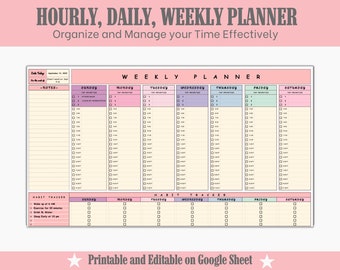 Daily Planner Template Task Tracker Google Sheet to Do List Spreadsheet ...