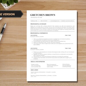 Clean Resume Template Word Minimalist Professional Resume Modern Resume ...