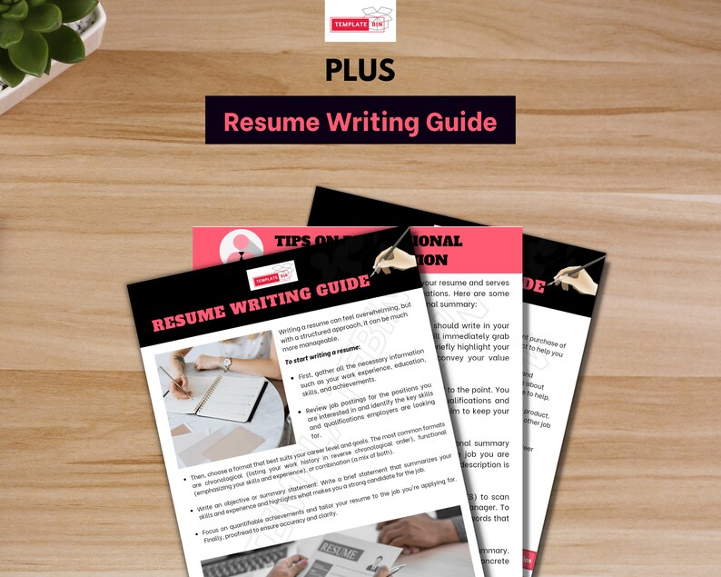 Minimalist Resume Template: Modern, Professional CV (ATS Friendly) - Etsy