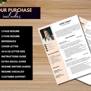 Clean Resume Template Word Minimalist Professional Resume Modern Resume ...