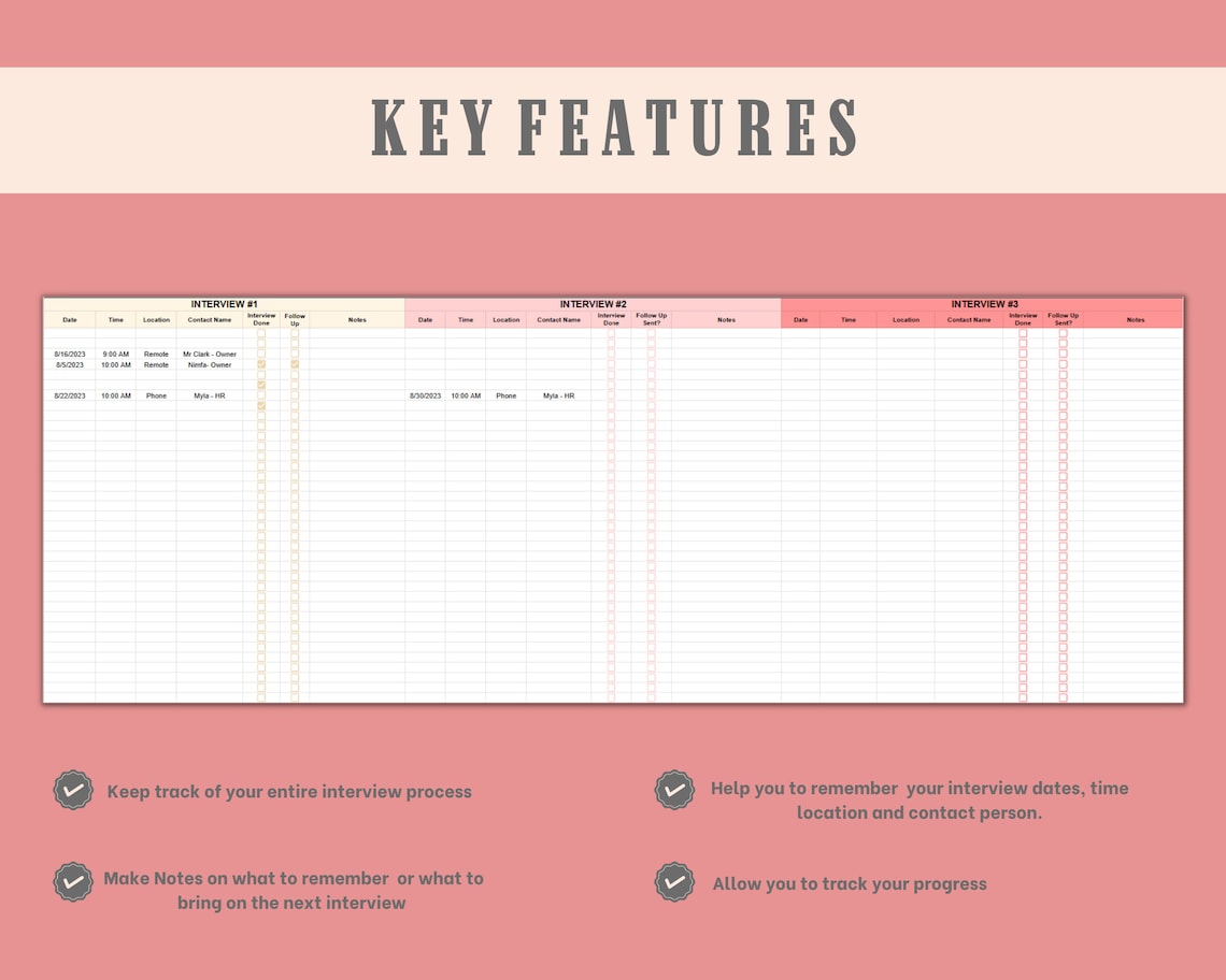 Job Application Tracker Spreadsheet, Job Interview Tracker Google Sheet ...