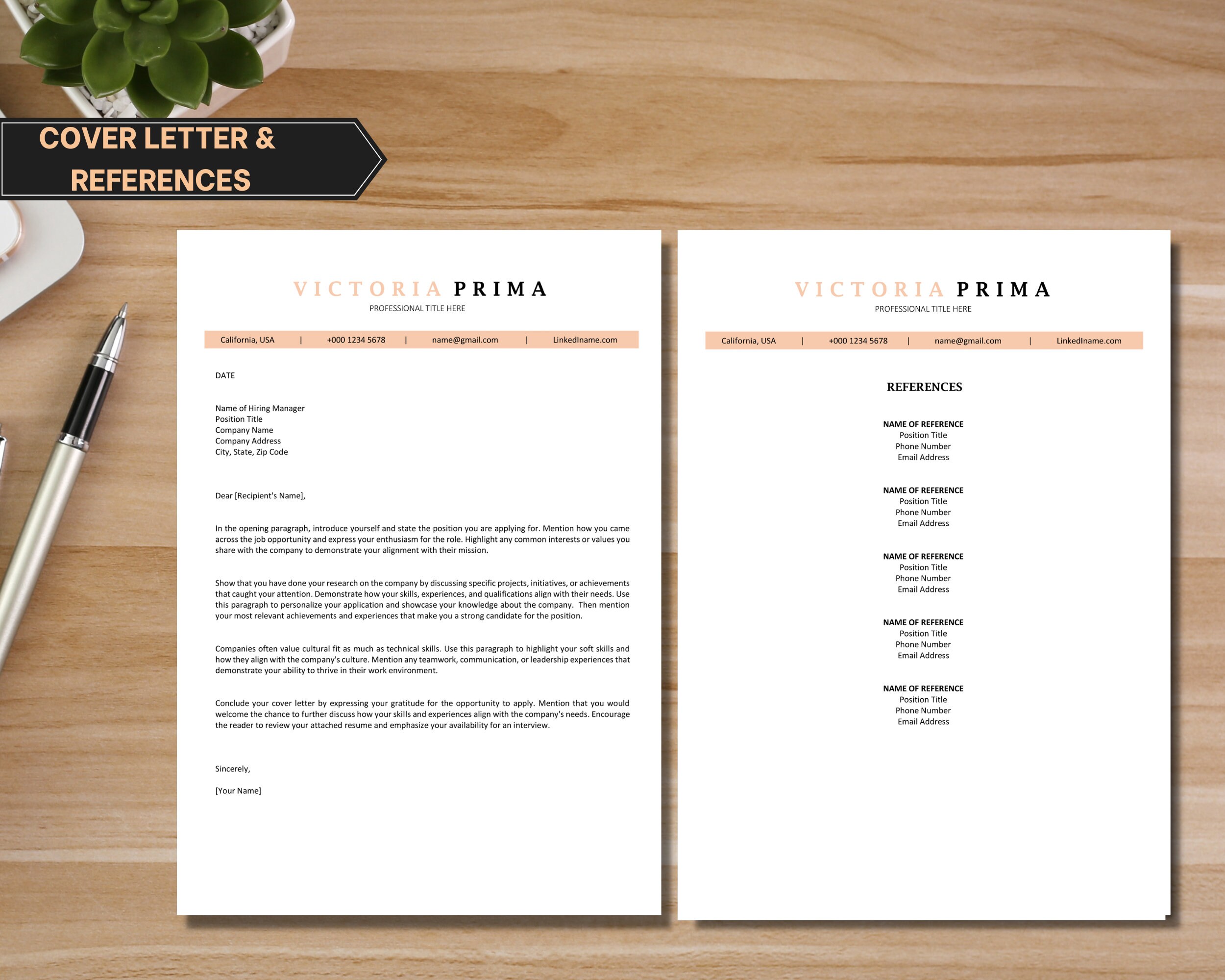 Clean Resume Template Word Minimalist Professional Resume Modern Resume ...