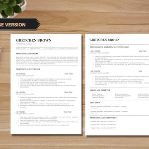 Clean Resume Template Word Minimalist Professional Resume Modern Resume ...