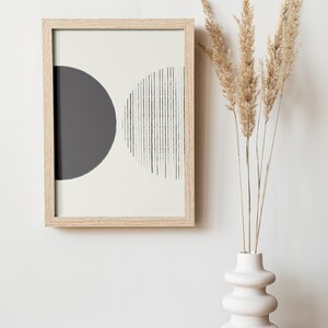 Half Circle & Lines Boho Art Abstract Art Earth Tones Printable Poster ...