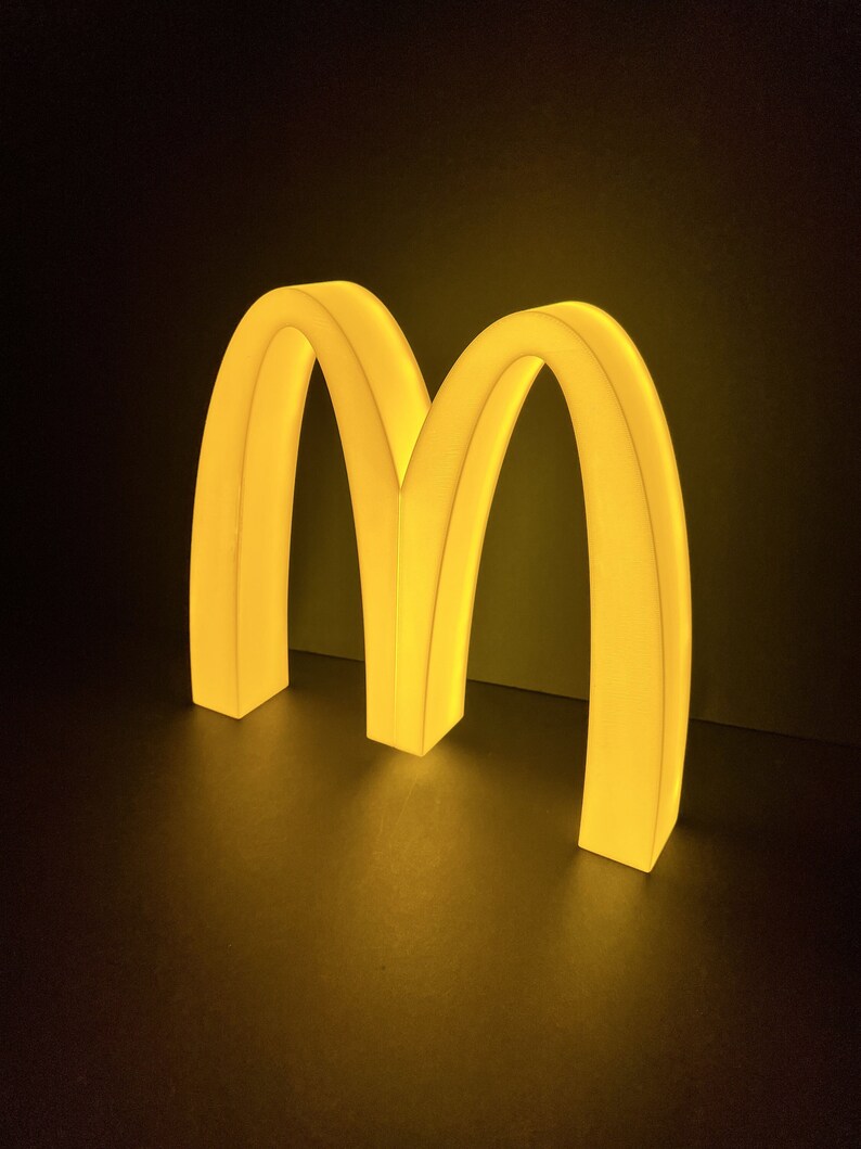 Mcdonalds Luminous Sign Mc Donalds Decoration Fast Food Home - Etsy
