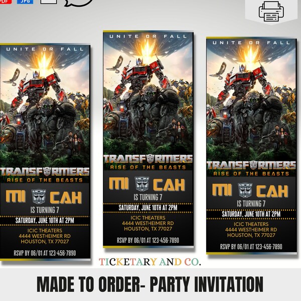 Transformers Rise of the Beasts Party - Etsy