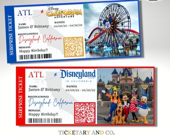California Adventure Ticket - Etsy