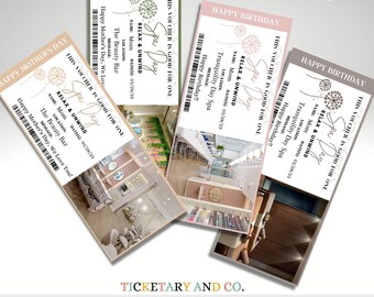 Editable Spa Ticket Template - Etsy