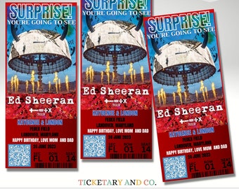 Ed Sheeran Ticket Template - Etsy UK