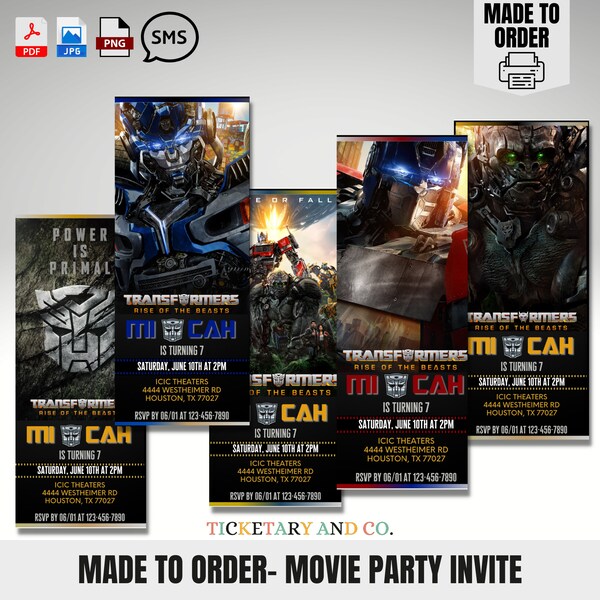 Transformers Rise of the Beasts Party - Etsy