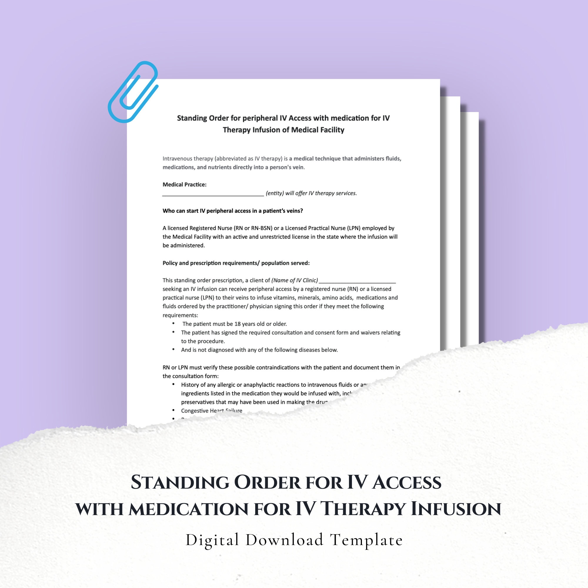 Standing Order For Peripheral IV Access With Medication For IV Therapy standing-order-for-peripheral-iv-access-with-medication-for-iv-therapy