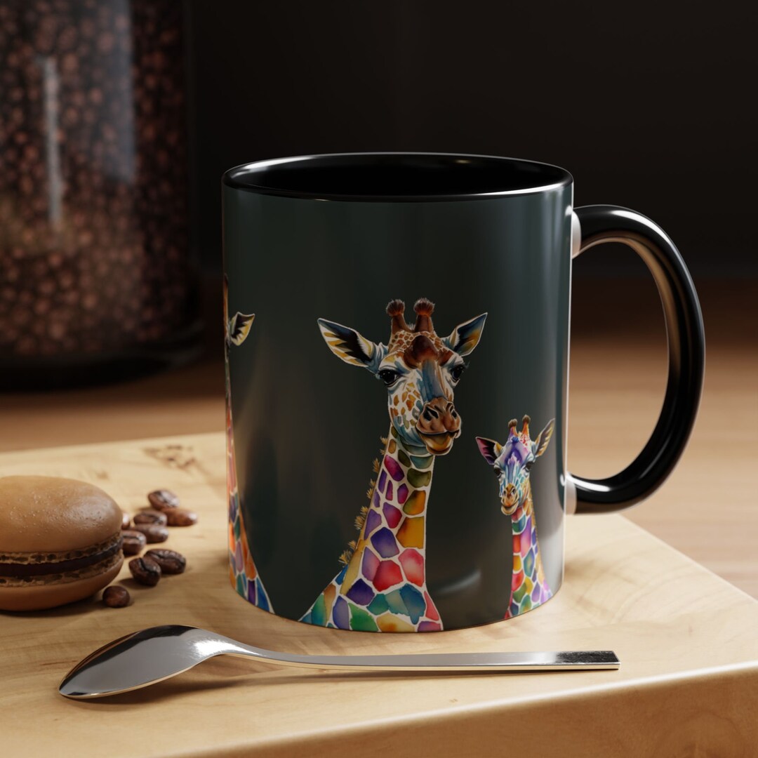 A Confusion of Giraffes Mug, Giraffe Artwork, Coffee Mug, Artistic Mug ...