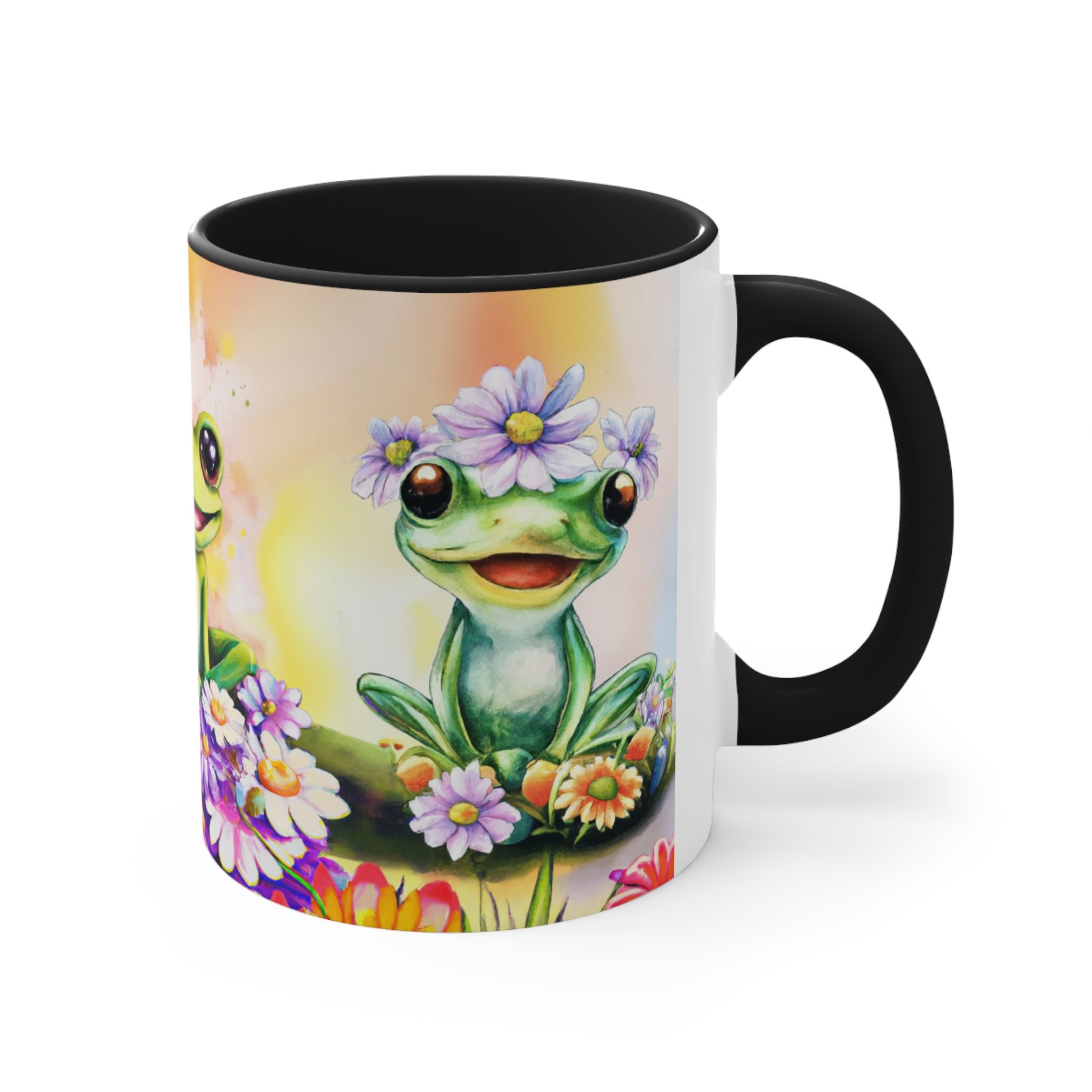 Trio of Frogs Mug, Cute Frog Artwork, Coffee Mug, Artistic Mug, Frog ...