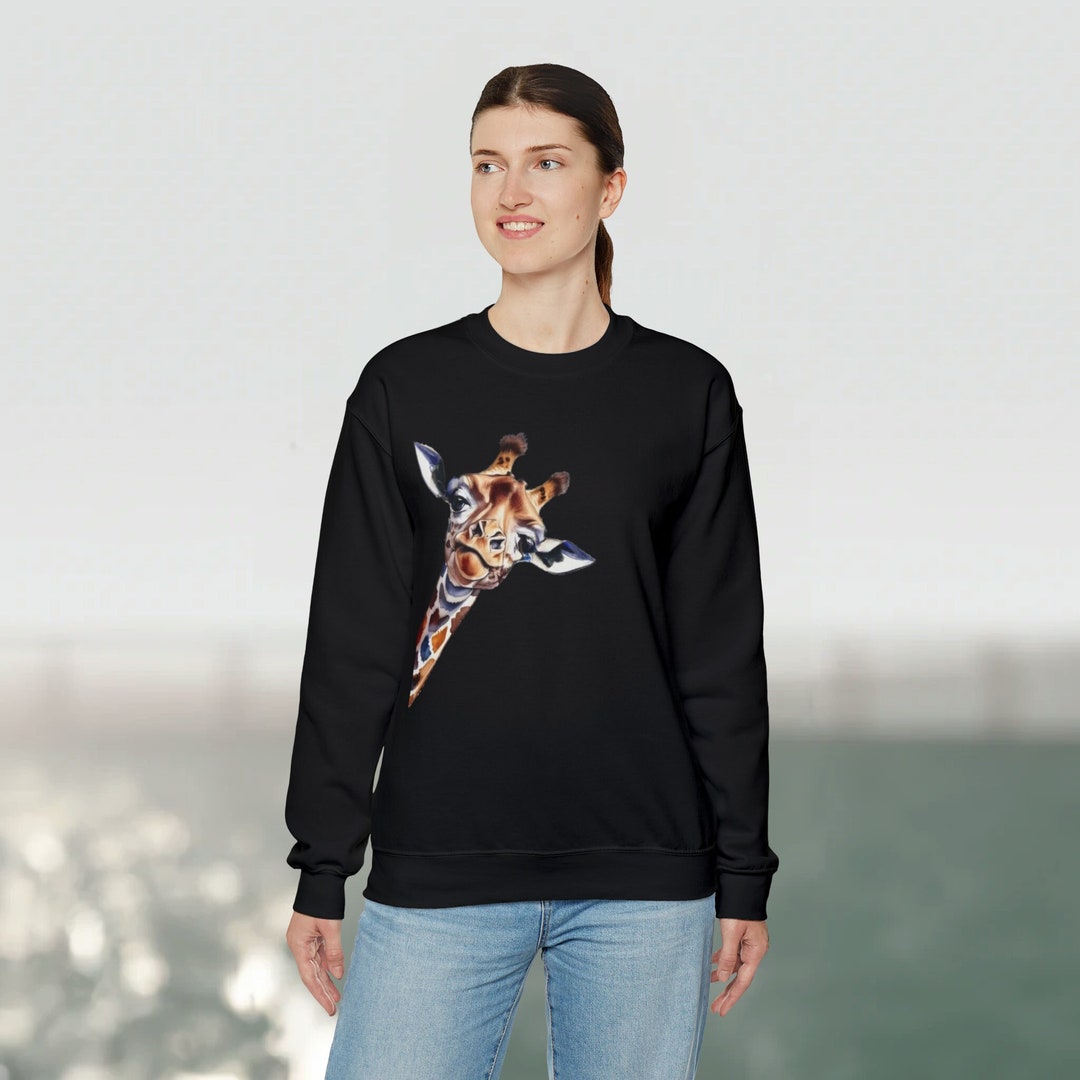 Cute Cheeky Giraffe Artwork Sweatshirt - the Perfect Gift for Any Lover ...